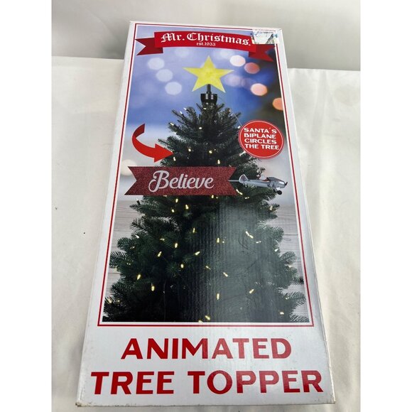 Mr. Christmas | Holiday | Mr Christmas Animated Tree Topper With Santa ...